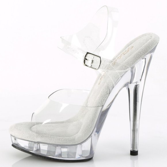Shoes | Clear Platform Gel Insole High Heel Shoes | Poshmark